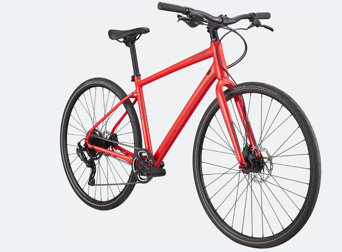 Cannondale Quick 4 Hybrid Bike – Rally Red (Large) – Lightweight Frame ...