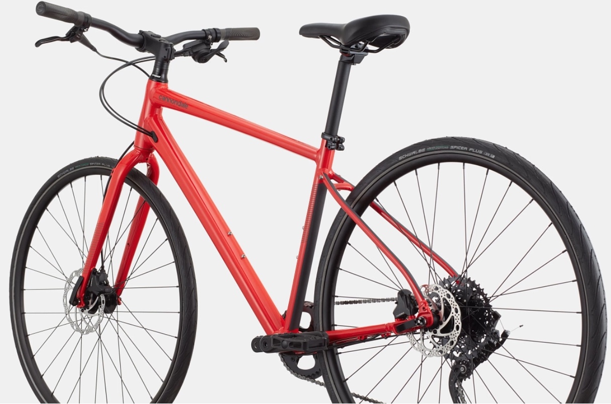 Cannondale Quick 4 Hybrid Bike – Rally Red (Large) – Lightweight Frame ...